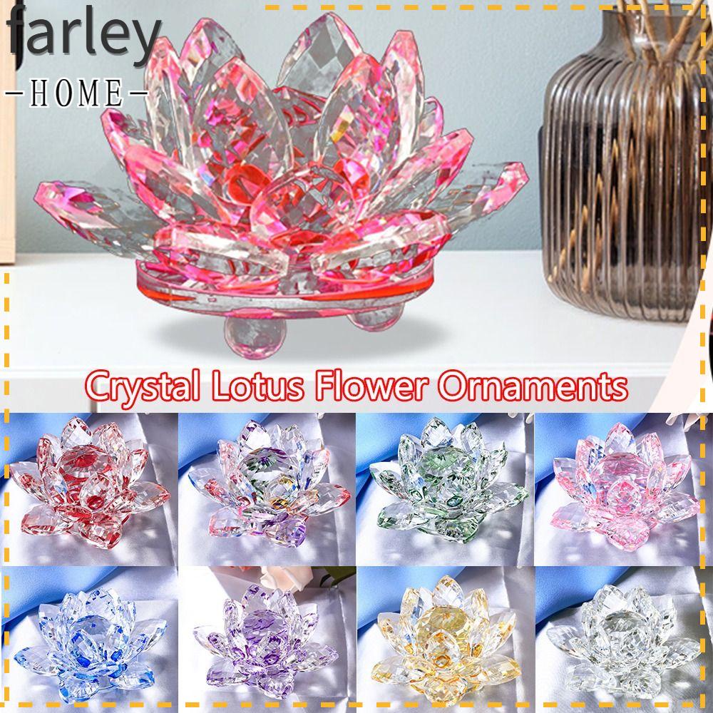 FARLEY Crystal Lotus Flower Figurine High Quality Collection Home ...