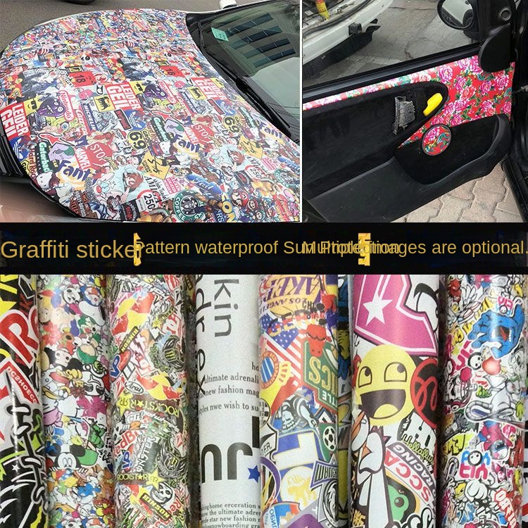 Car Modified Car Sticker Body Scratch Interior A-pillar Modified Center ...