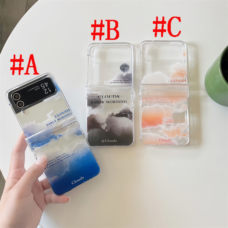 Samsung Galaxy Z Flip5 Z Flip4 Z Flip3 Creative Clouds Hard Case ...