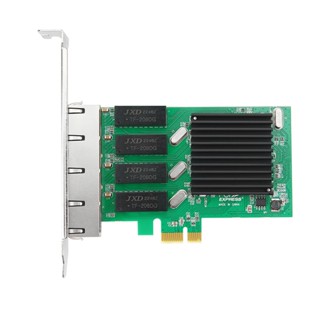 4 Port Network Card PCI Express x1 to Quad Ports RJ45 NIC RTL8111H Chip 10/100/1000Mbps Gigabit ...