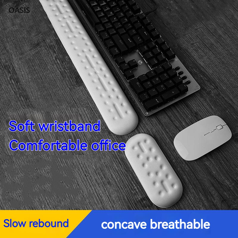 Foam Memory Keyboard Rest Wrist Pad Mouse Wrist Pad for Hand Rest with ...
