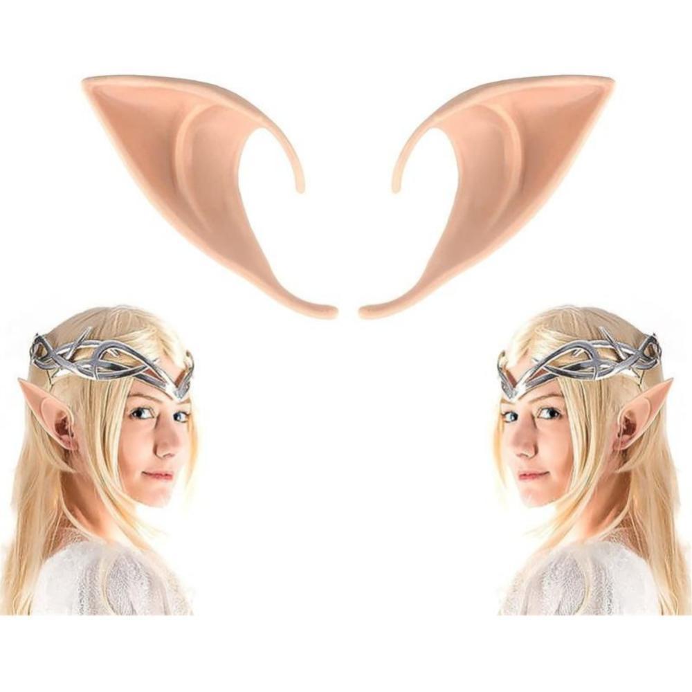 1Pair Cosplay Fairy Pixie Elf Ears Soft Latex Pointed Goblin Ears ...
