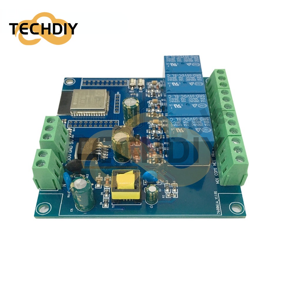 AC 220V/DC 5-30V Power Supply ESP32 WIFI Bluetooth BLE Four-way Relay Module ESP32-WROOM ...