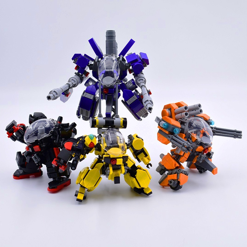 M MOC Can Hold People Mini Mecha Building Blocks Boys Educational ...