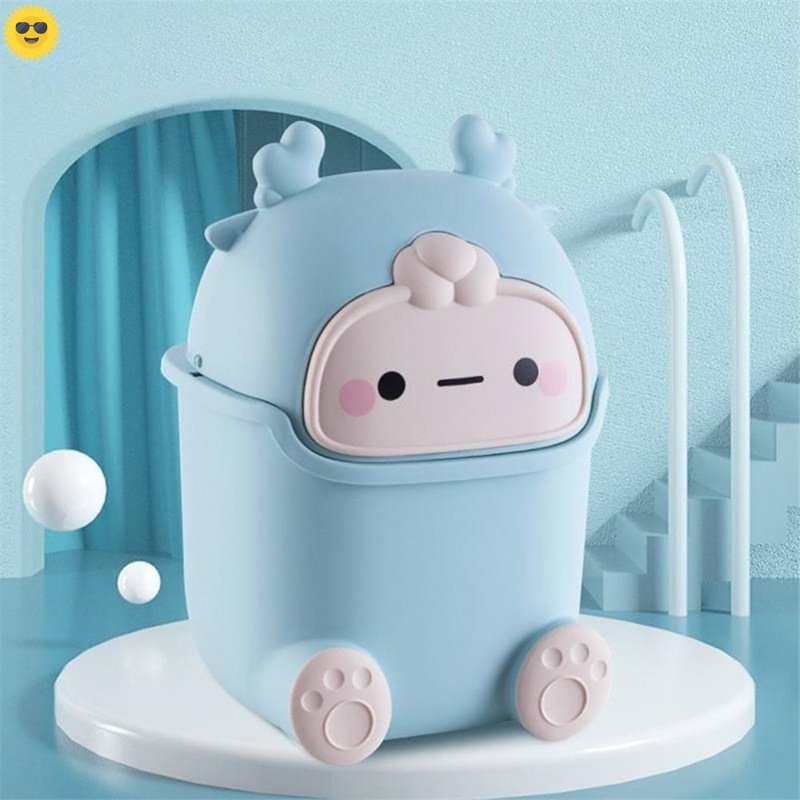 Kawaii Mini Trash Can Desktop Garbage Bin Home Office Rubbish Bin ...