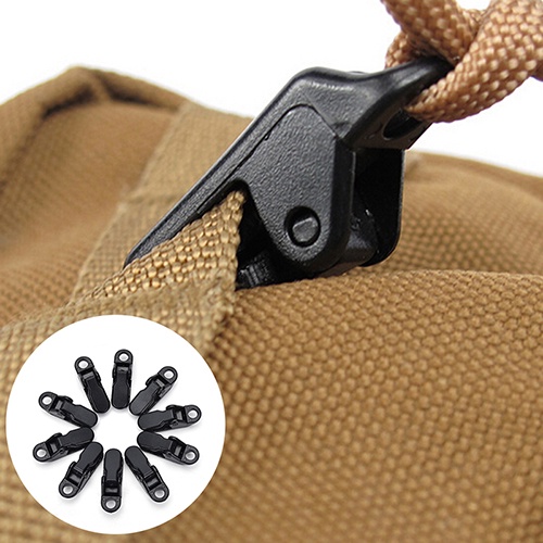Wallsky> 10 x Awning Clamp Tarp Clips Snap Hangers Tent Camping ...