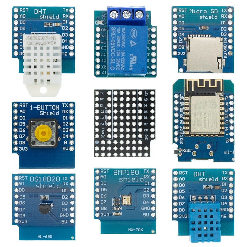 Esp8266 D1 Mini Pro Wifi Development Board Nodemcu Ws2812 Rgb Dht11