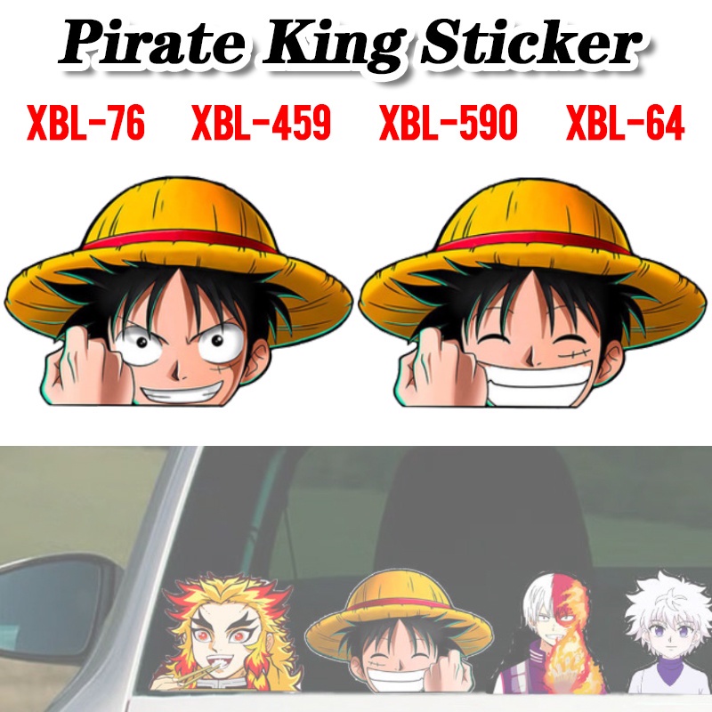 One Piece 3D Gradient Sticker Luffy Tablet Luggage Car Window ...