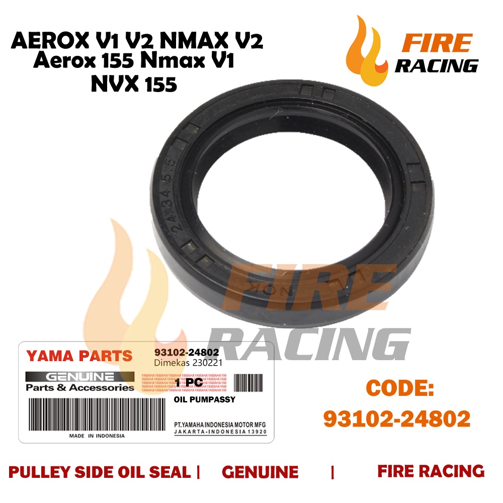 Pulley Side Oil Seal 93102-24802 AEROX V1 V2 NMAX V2 | Shopee Philippines