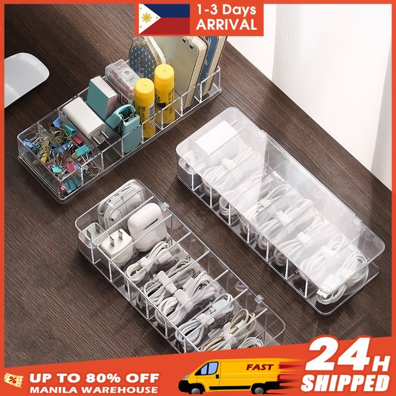Charge Cable Organizer Box USB Cord Sorter Small Desk Accessories ...