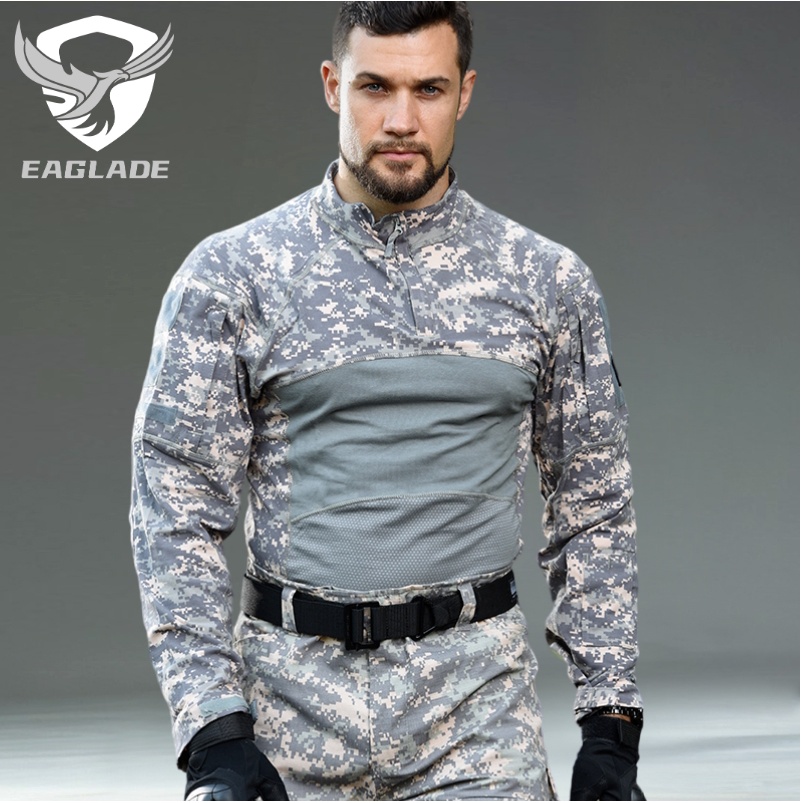 EAGLADE Tactical T Shirt Men YDJX-FG-CX In ACU Camo Stretchable Long ...