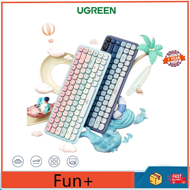 UGREEN Fun+Wireless Bluetooth Mechanical Keyboard Girl Office Cute Low ...