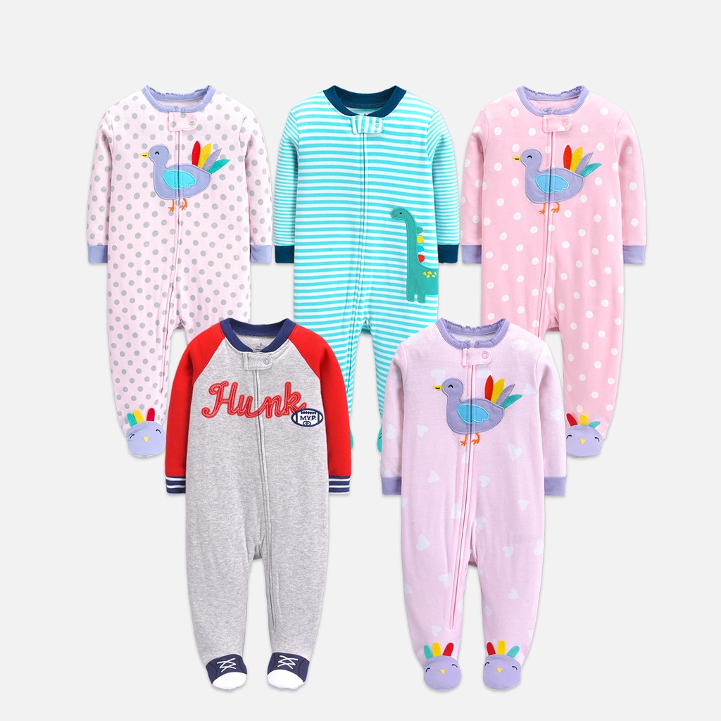 Newborn Zipper Jumpsuit Autumn Baby Clothes For Girls Cute Long Sleeve ...