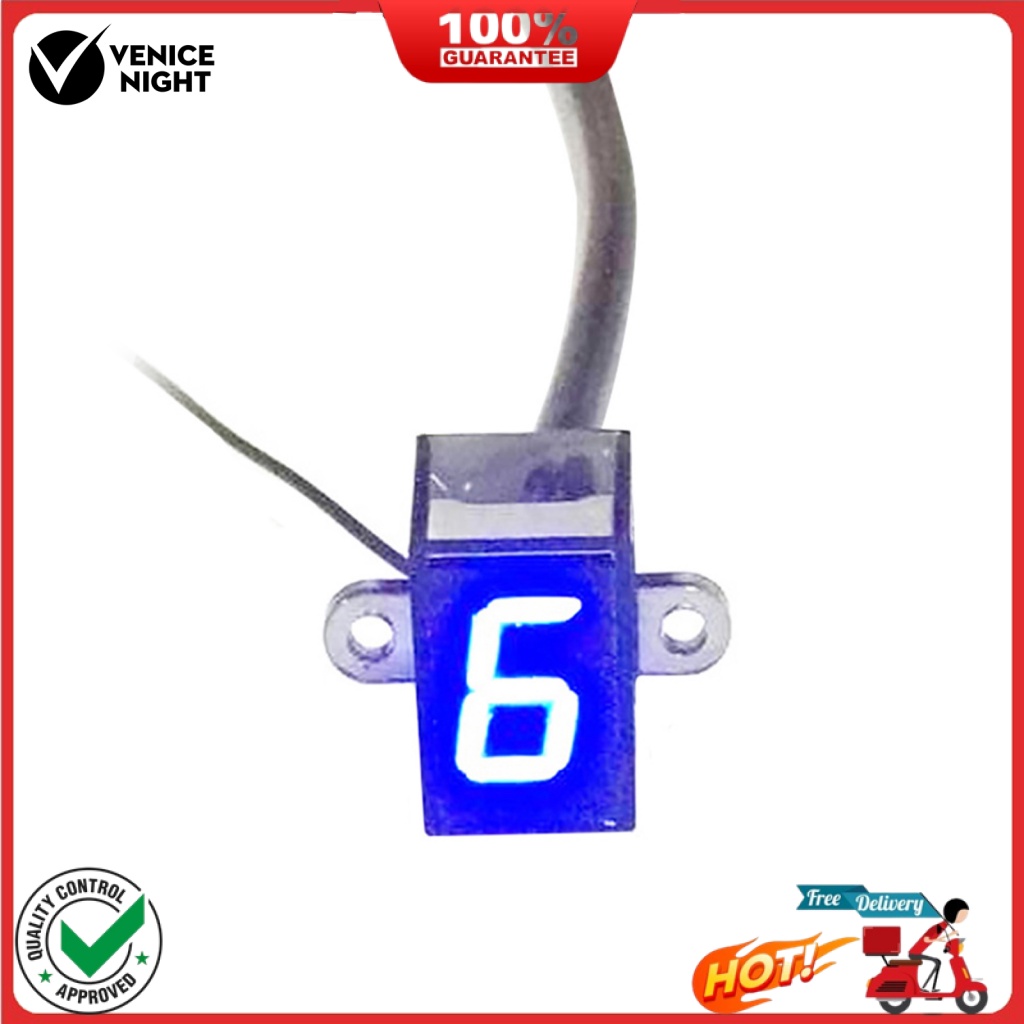 VE.B 12V Universal Motorcycle Digital LED Gear Indicator Shift Lever ...
