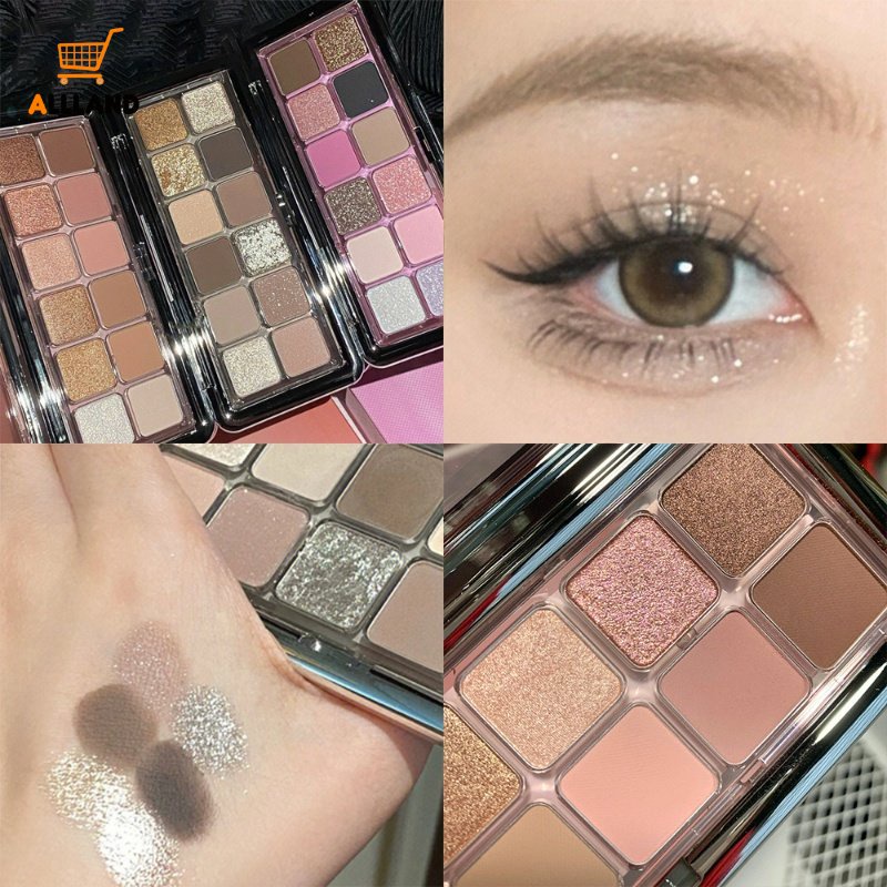 12 Colors Eyeshadow Palette/ Shimmer Shiny Sequins Long Lasting ...