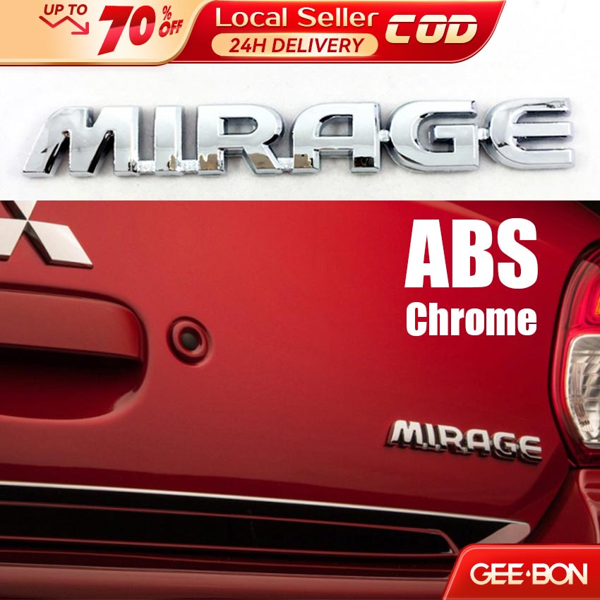 GEEBON Mitsubishi Mirage Sticker Logo Mirage Letter Logo Car Side ...