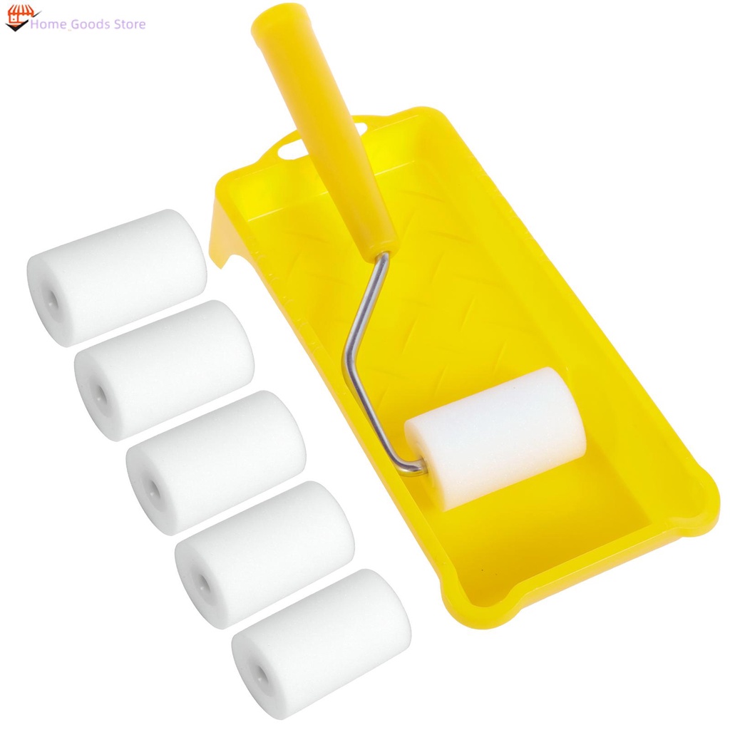 8Pcs Paint Roller Set 2inch Mini Foam Paint Roller with Handle and ...