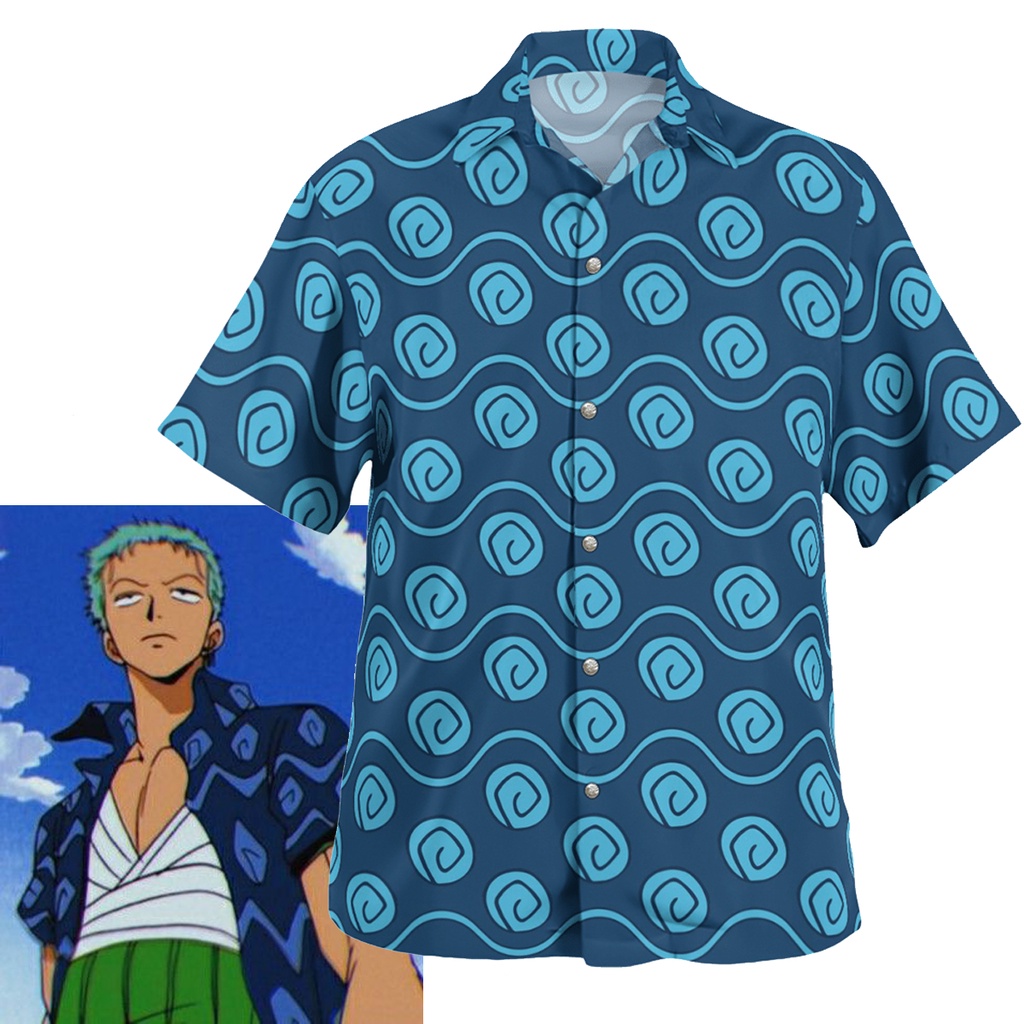 ONE PIECE Zoro's Shirt In Arlong Park Hawaiian shirt | Shopee Philippines