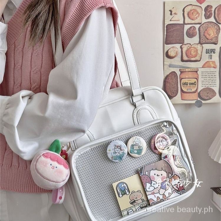 Spot simple all-match student crossbody bag Japanese ins College Rui ...