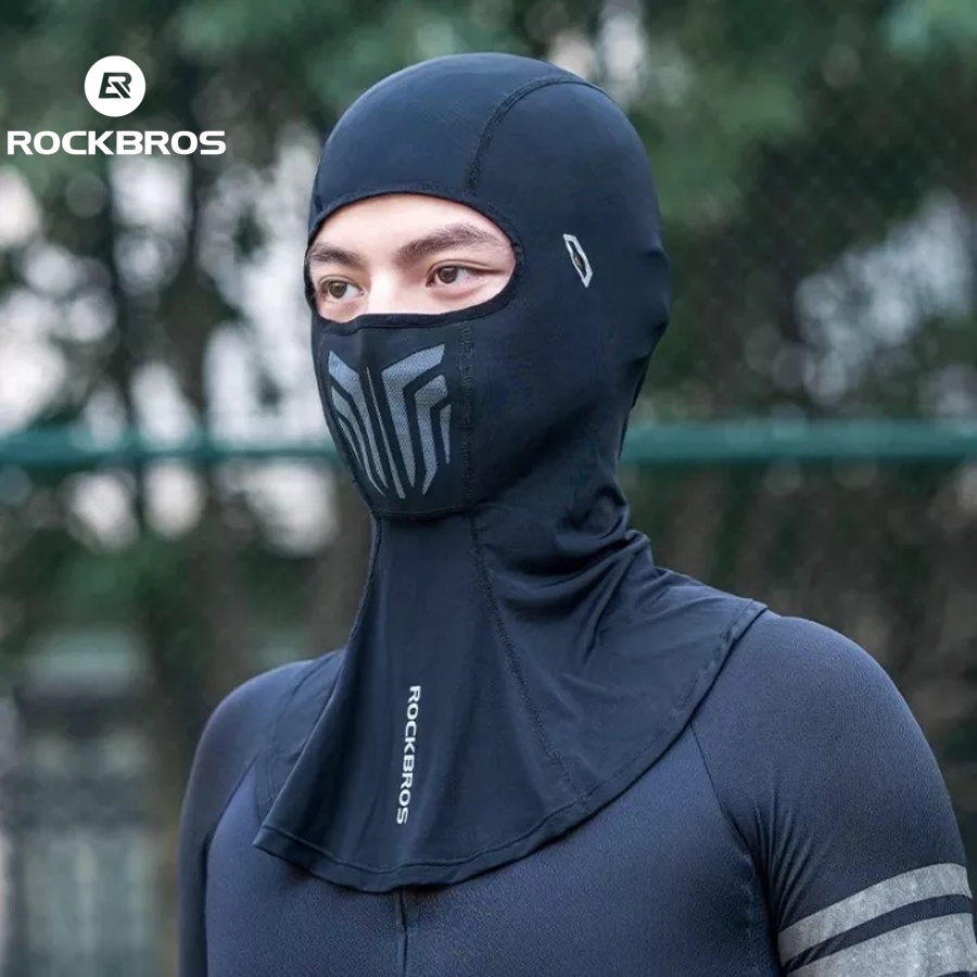 ROCKBROS Face Mask Summer Ice Silk UV Protection Ventilate Fishing Neck ...