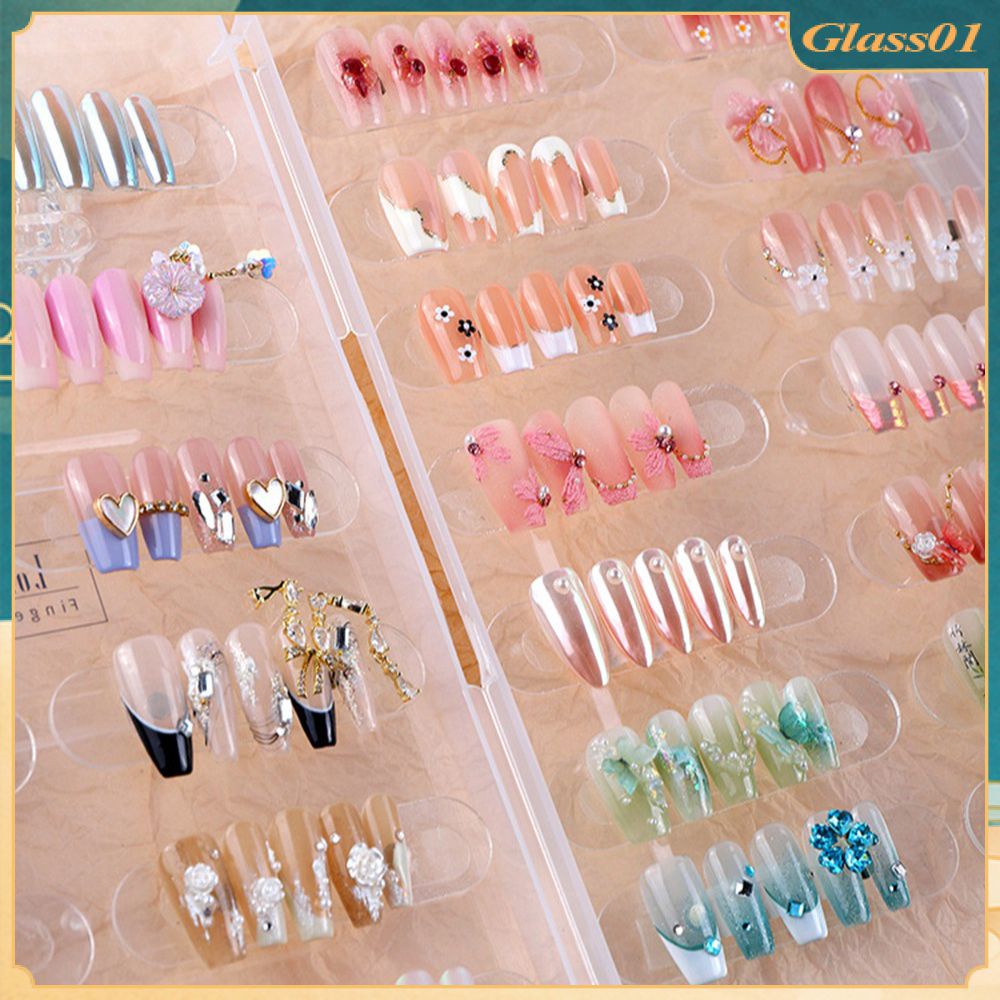 Fake Nails Patches Storage Box Nail Art Patch Makeup Organizer ...