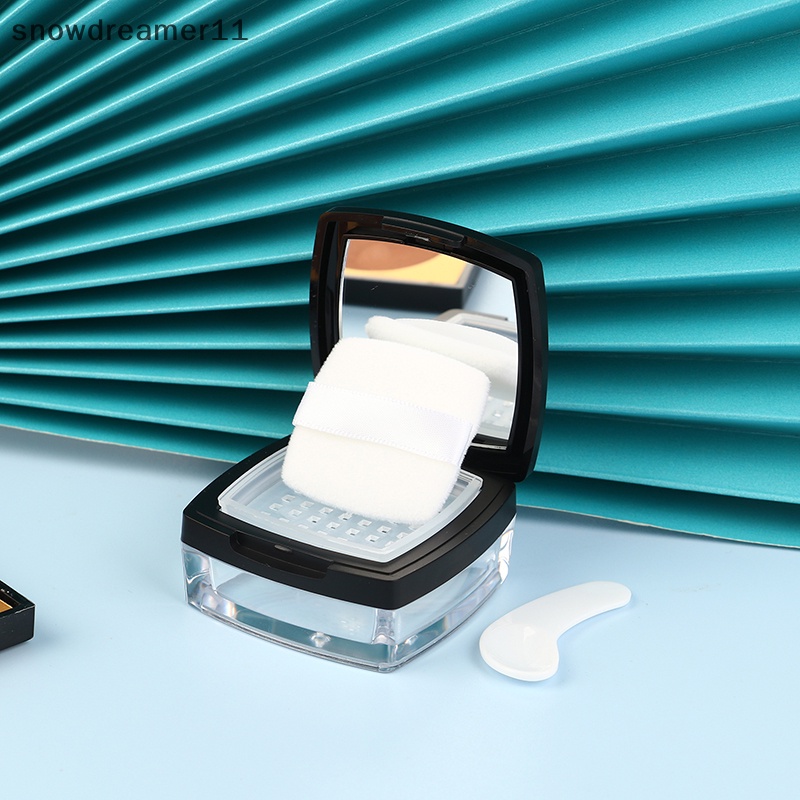 Snph Portable Mini 8g Powder Box Empty Sieve Loose Powder Pot Square ...