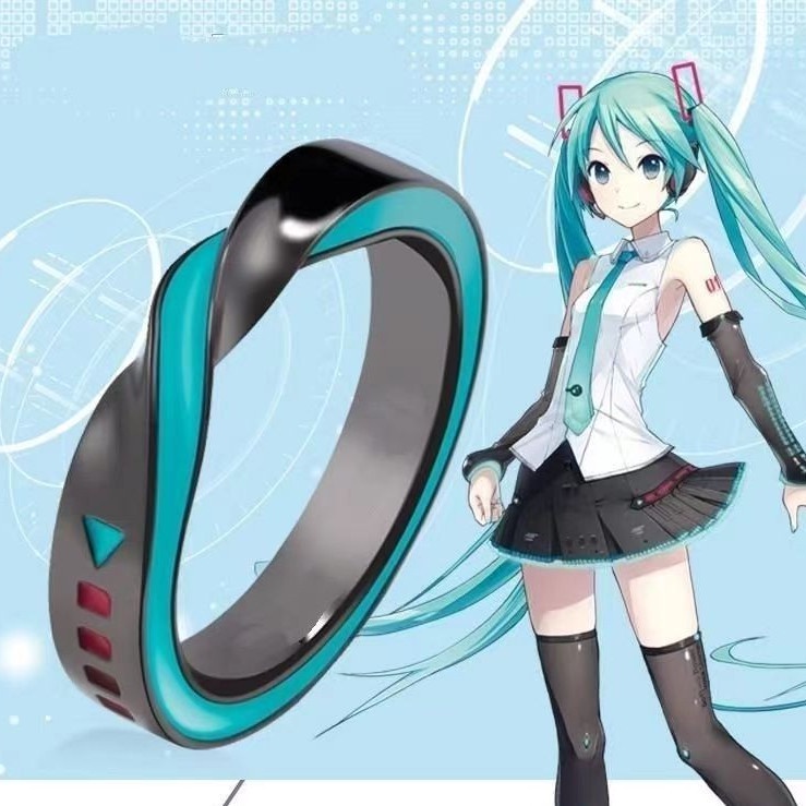 Hatsune Miku Ring Adjustable opening ring Single loop ring Personalized ...