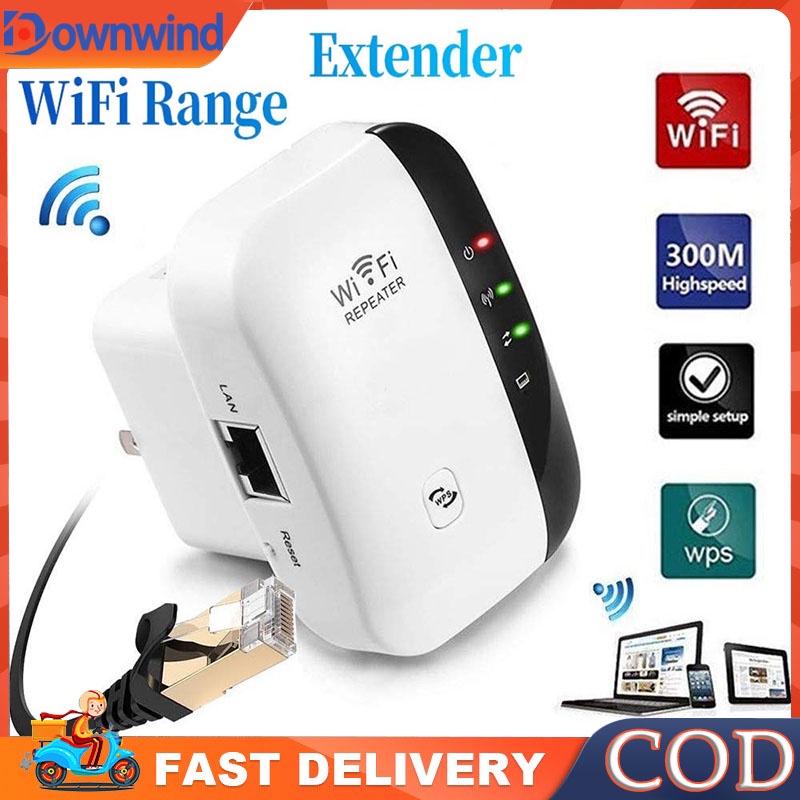 Wifi Repeater 300Mbps Fast Speed WiFi Range Extender 2.4G High Speed ...