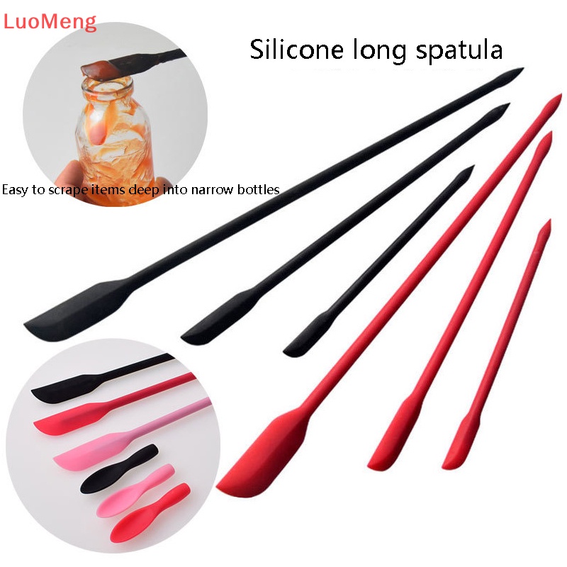 LuoMeng Mini Silicone Spatula Thin Jar Bottle Silicone Scraper Gadget ...
