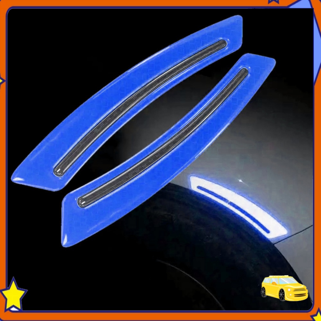 [Fx] 2Pcs Car Wheel Eyebrow Universal Anti-collision Reflective Warning ...