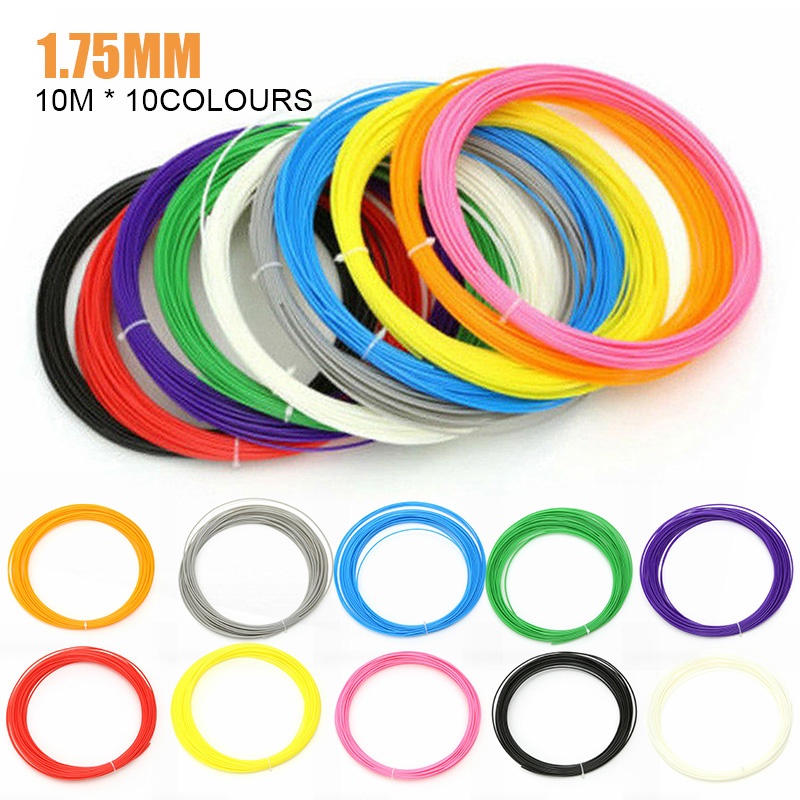 10 Colours 3D Pen Filament Refills 1.75mm ABS Printing Ink Drawing ...
