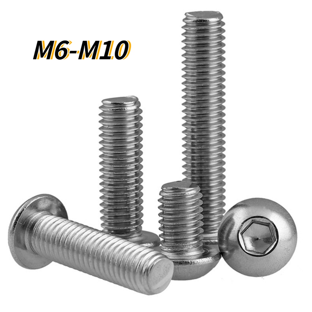 Sus304 Mushroom Head Round Head Half Large Head Screw A2-70 Hexagon ...