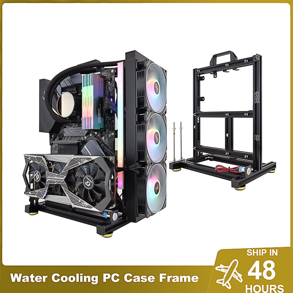 Open Computer Case Frame DIY Creative Rack Mini ITX MATX Gamer Cabinet ATX Air/Water Cooler 360 ...