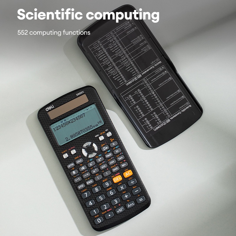 Deli Scientific Calculator Multifunctional Calculator Clear Display ...