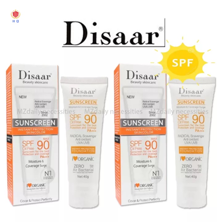Disaar Facial Sunscreen Cream SPF 90 PA+ Moisturizing Skin Protect Sunblock 40g | Shopee Philippines