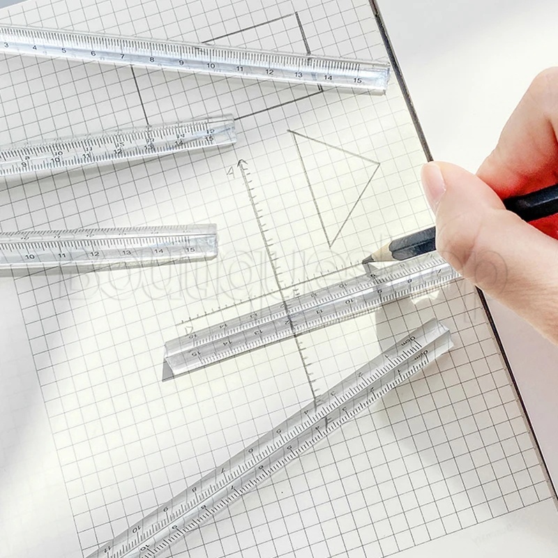 15 / 20cm Student Drawing Straightedge Plastic Student Measuring Tools ...