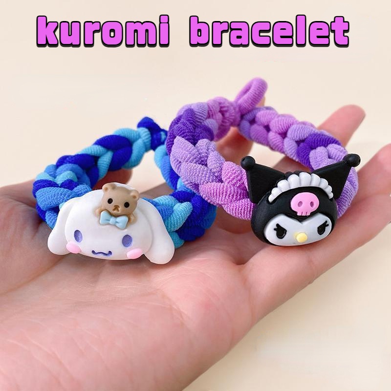 Cute Pochacco Braided Bracelet Sanrio Hair Accessories Kuromi Bracelet ...