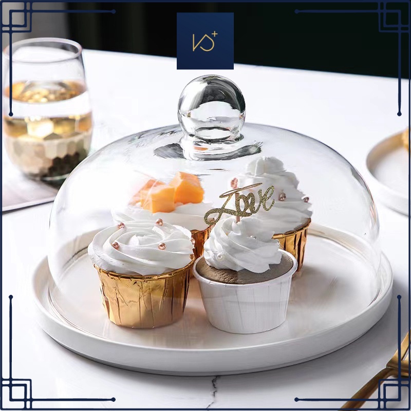 Kitchen Plus Ceramic Cake Dome with Glass Lid KP423 | Shopee Philippines