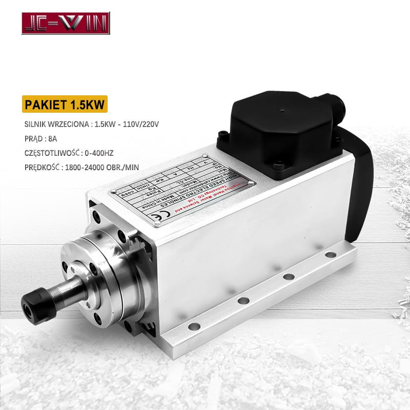 CNC 1.5KW /110V/220V/380V Square Spindle 1500W Air Cooled Motor Machine ...