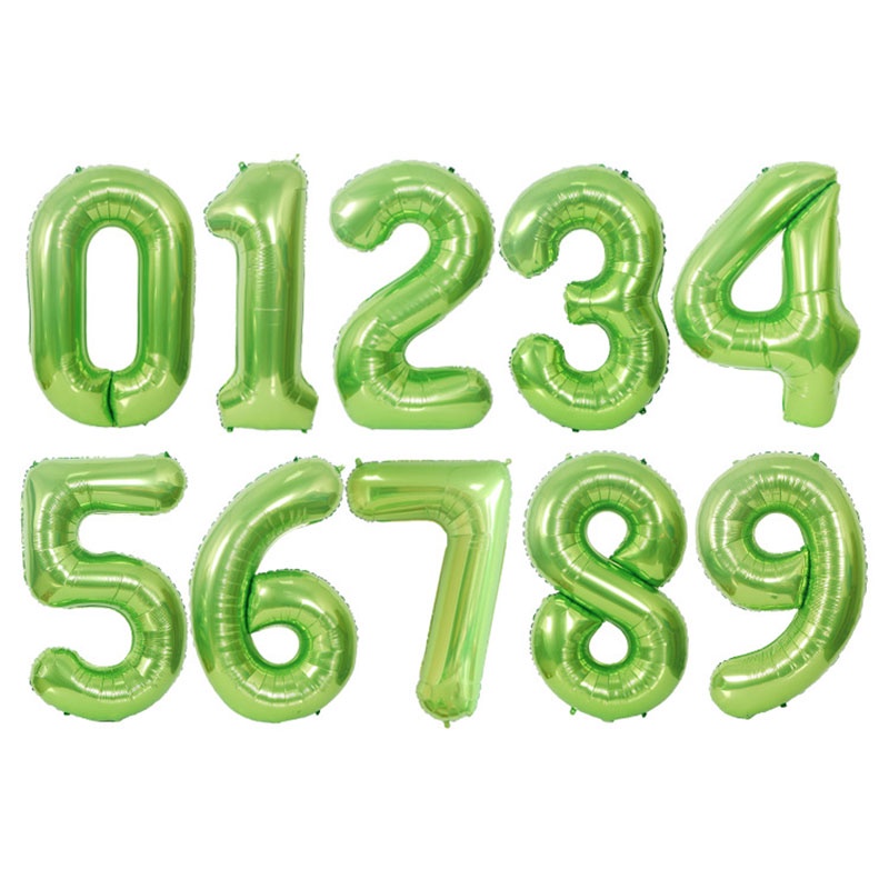 40inch Green Number Balloons Foil Balloon Jungle Safari Birthday ...