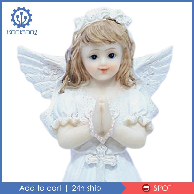 [Koolsoo2] Resin Jesus Angel Statue, Praying Angel Figurine Crafts ...