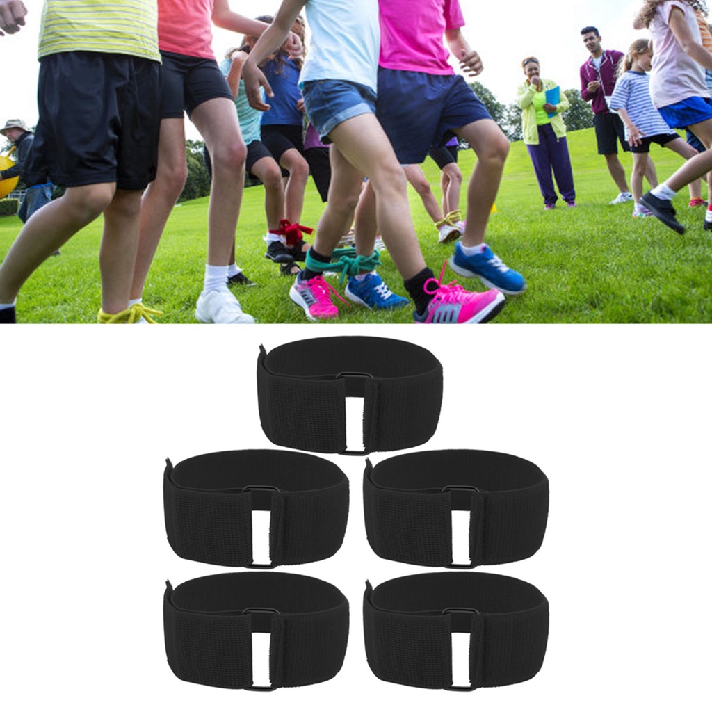 SPR-5Pcs 3 Legged Race Bands Relay Race Games Outdoor Group Party Games ...