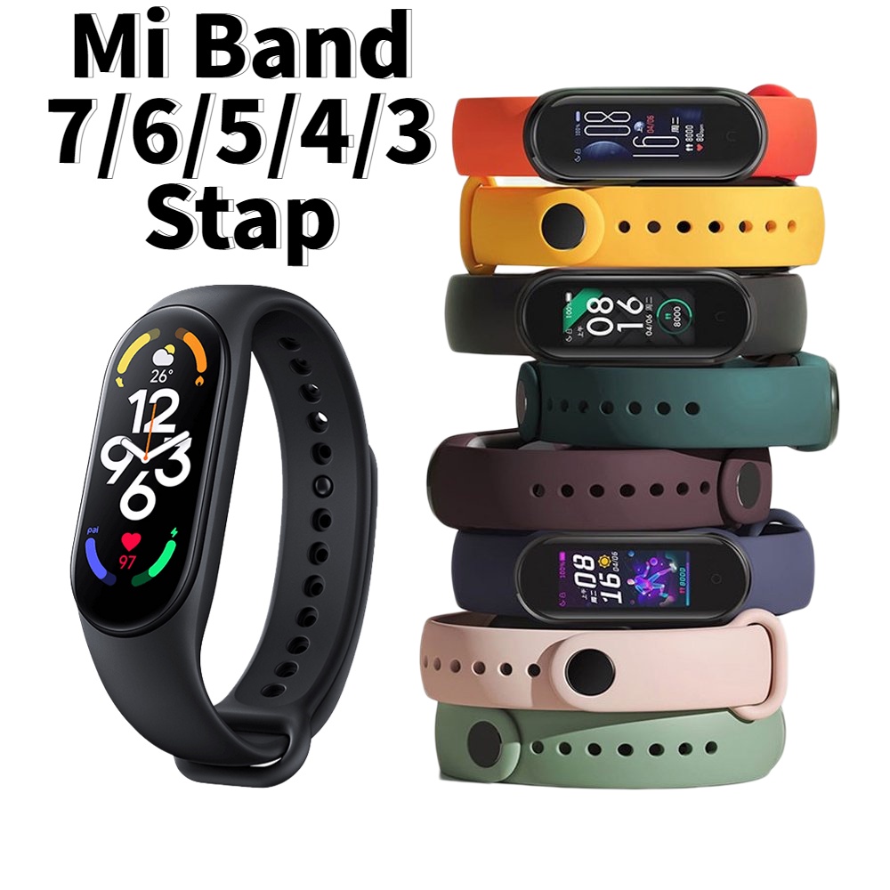 Xiaomi Mi Band 3 4 5 6 7 Strap Silicone Replacement Band Wriststrap ...