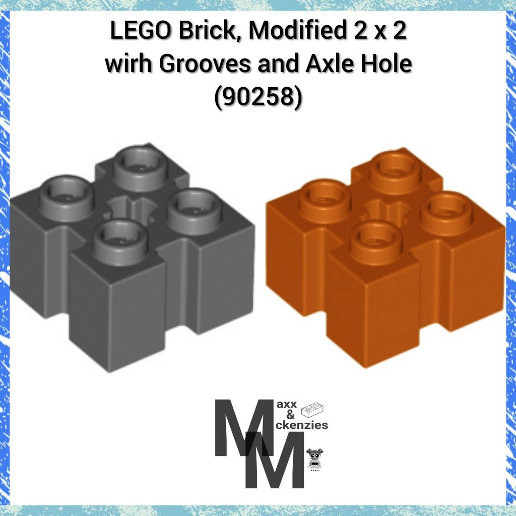 Brick, Modified 2x2 with Grooves and Axle Hole (90258) LEGO Parts ...
