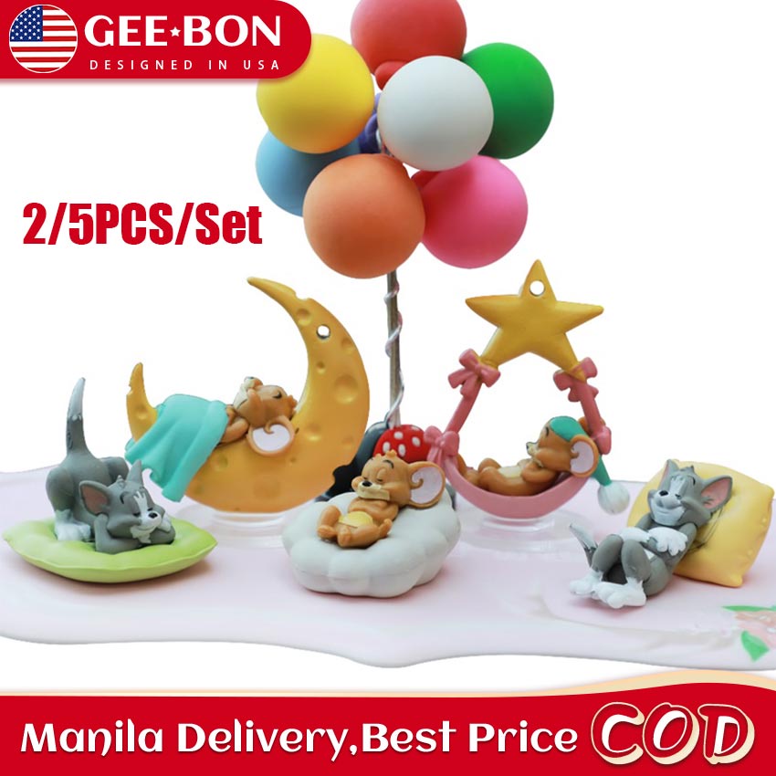 GEEBON 5pcs Tom and Jerry Action Figure Cake Decoration PVC Collection ...