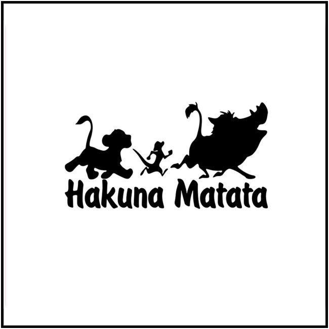 CI D-2096 The Lion King Car Sticker Hakuna Matata Animal Decals Body ...