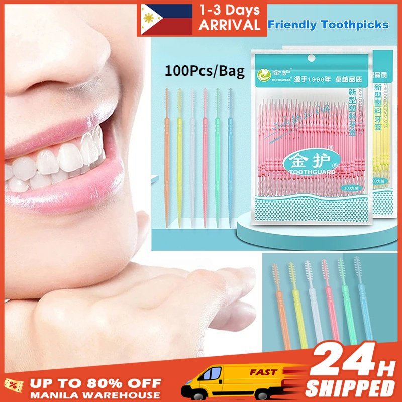 Double-Headed Oral Care Toothpick Floss Interdental Brush Dental ...