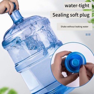 1pc of 5 Gallon round water container w/free non spill half cap 18.9L w ...
