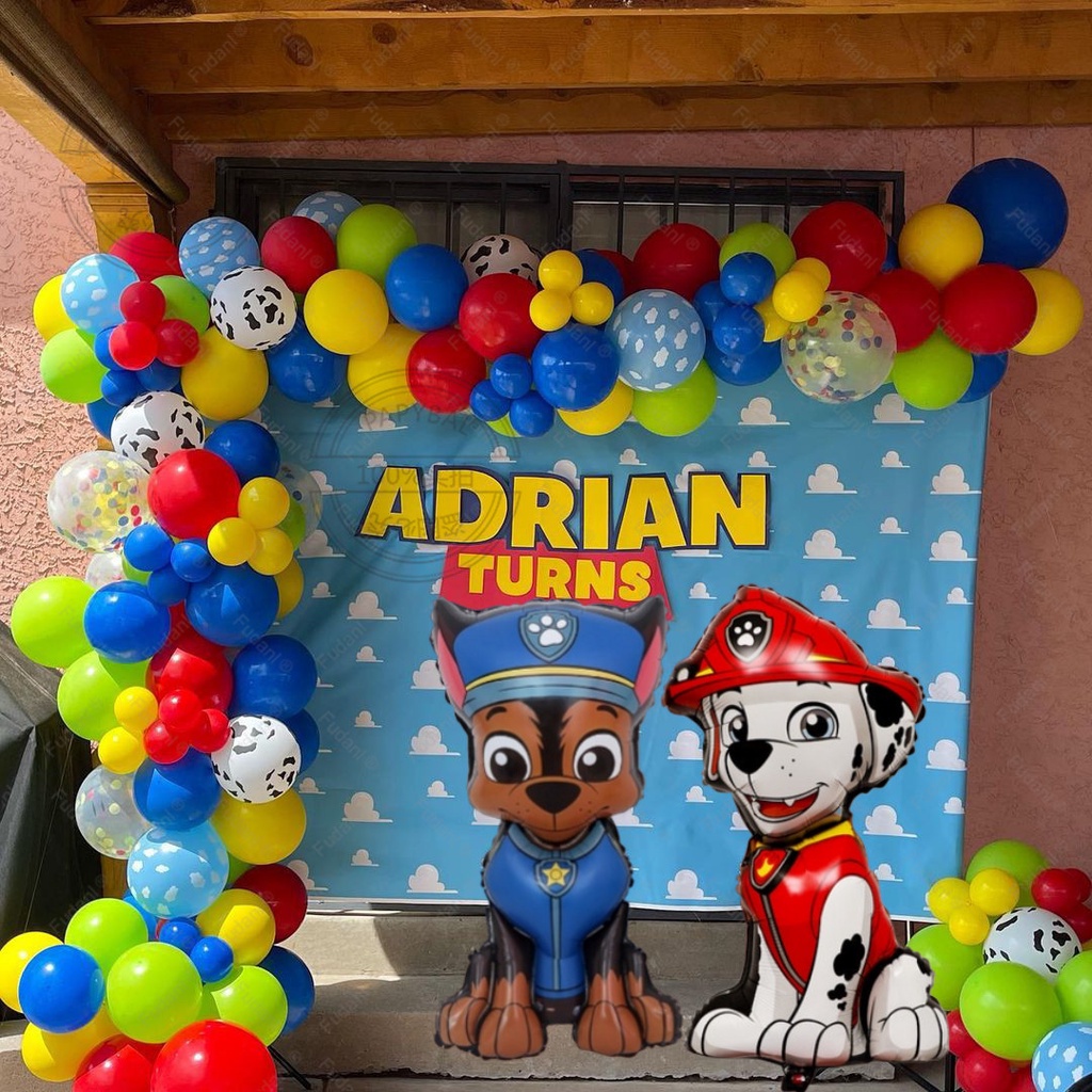 70/71/73pcs Paw Patrol Theme Balloons Garland Arch Kit Chase Marshall Foil Balloon 32"Gold ...