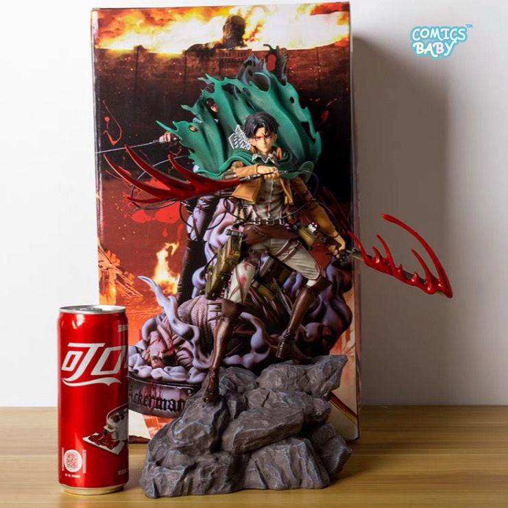 Attack on Titan Levi Ackerman Battle Damage Double headed 35 cm Captain ...